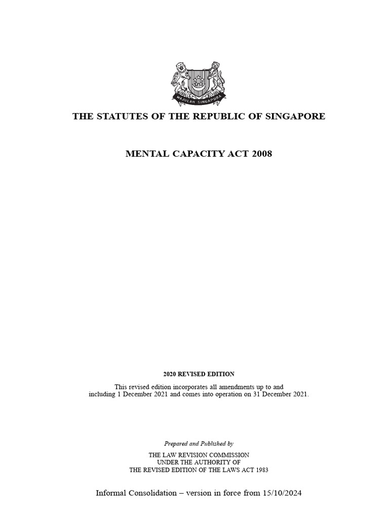 Mental Capacity Act 2008 | PDF | Power Of Attorney | Common Law