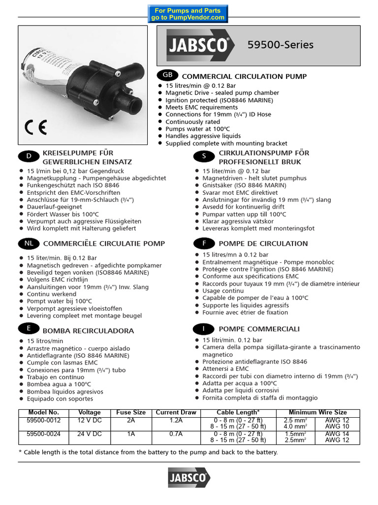 Jabsco 59500 Series | PDF