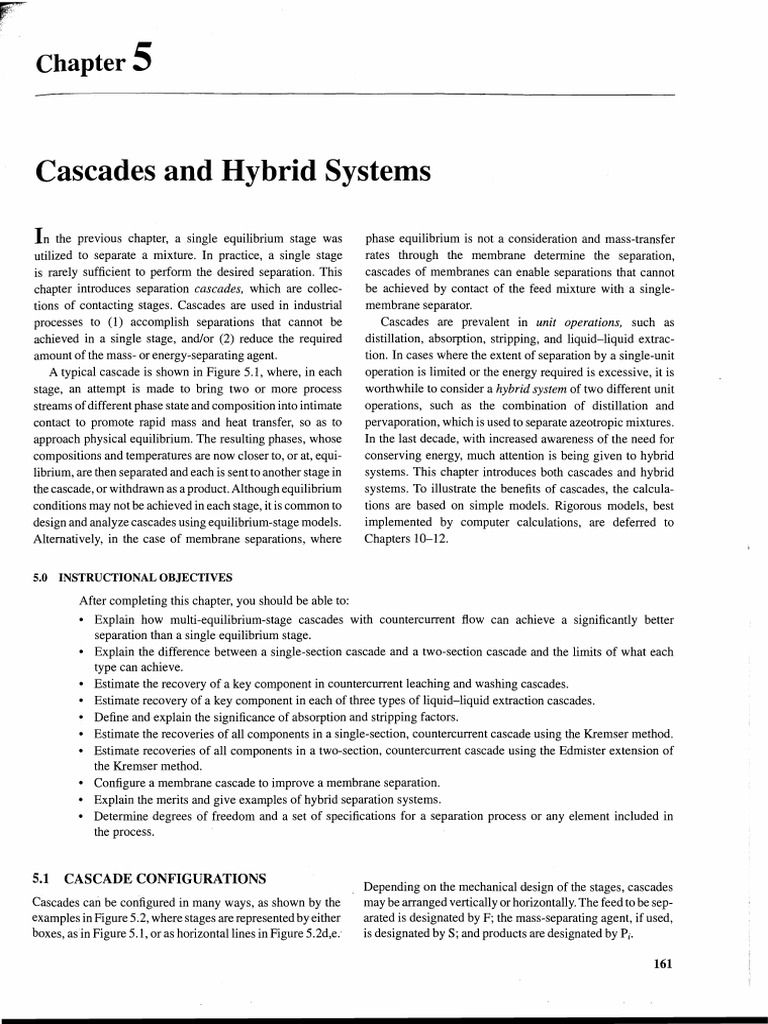 Cascade and Hybrid System | PDF | Solubility | Distillation
