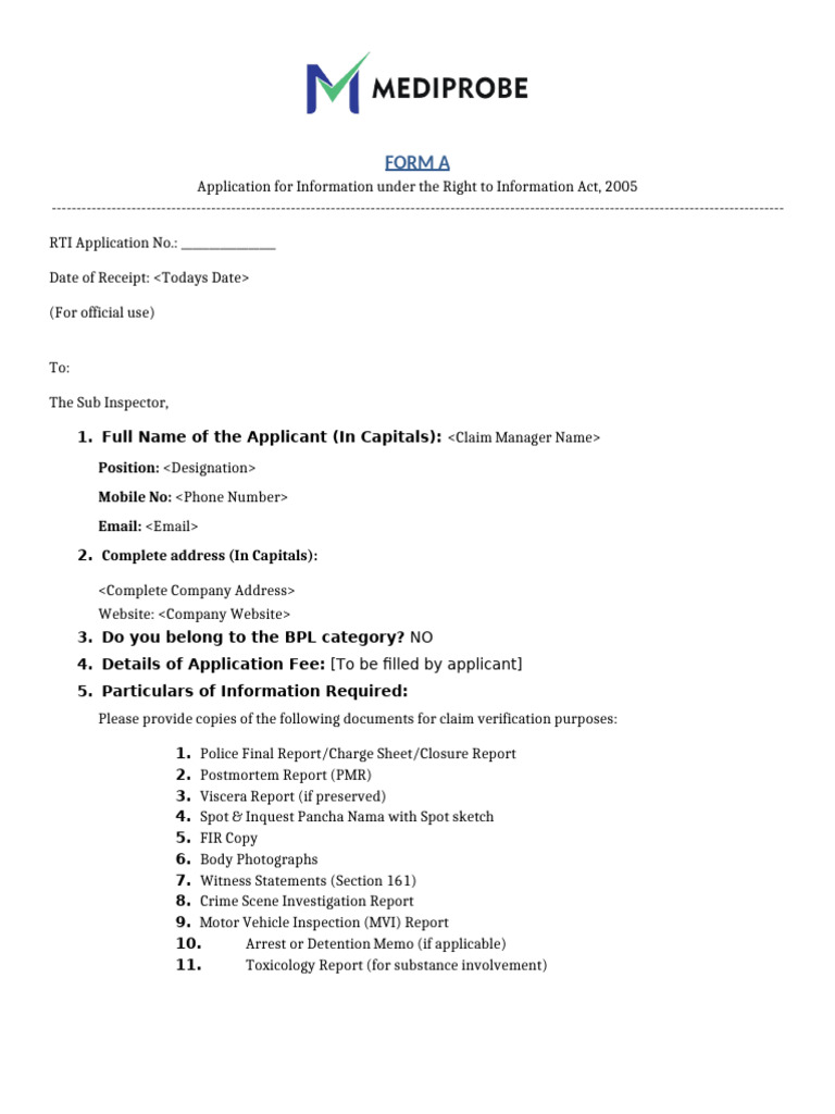 Redesigned RTI Application PoliceStation | PDF