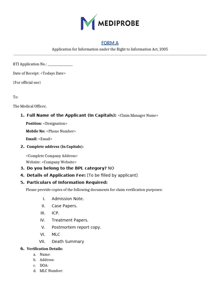 Redesigned RTI Application Hospital | PDF