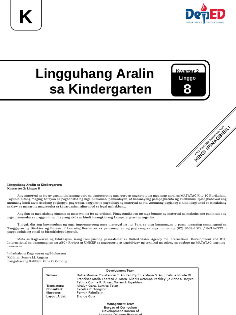 Kinder LE Q2 Week8 Ver2 | PDF