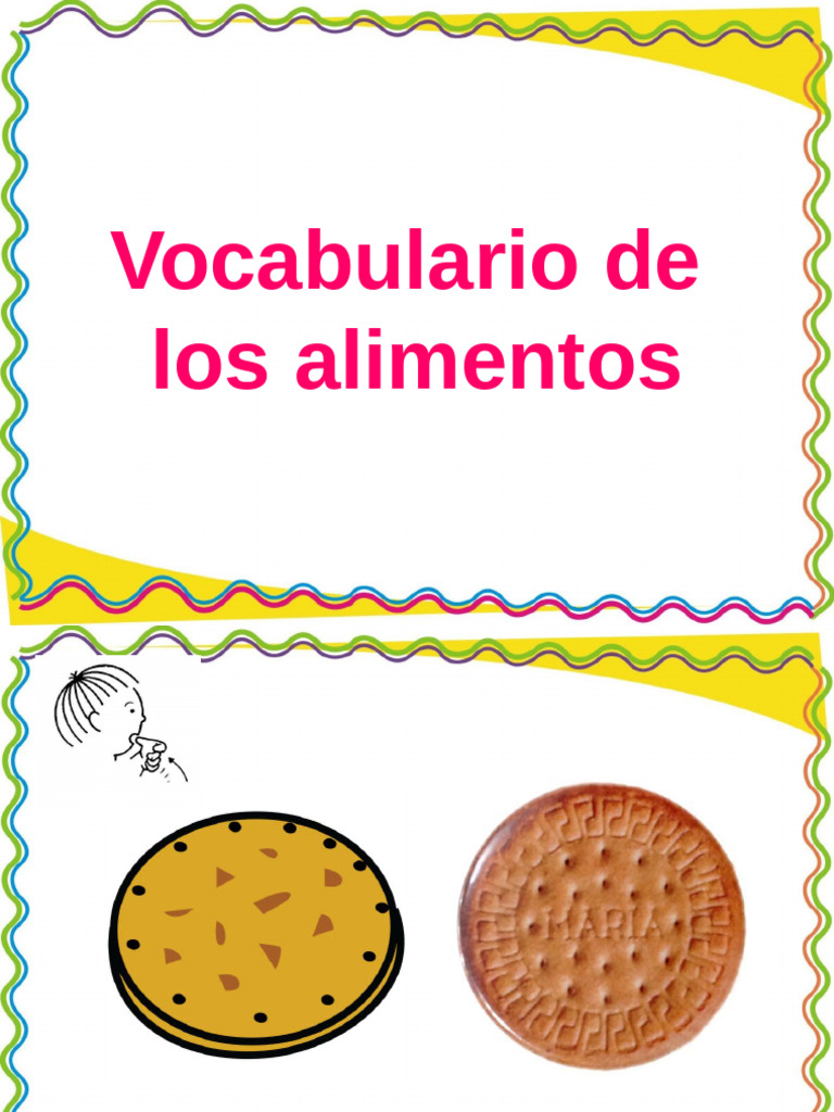 Vocabulario Alimentos Arasaac - Imágenes Reales | PDF