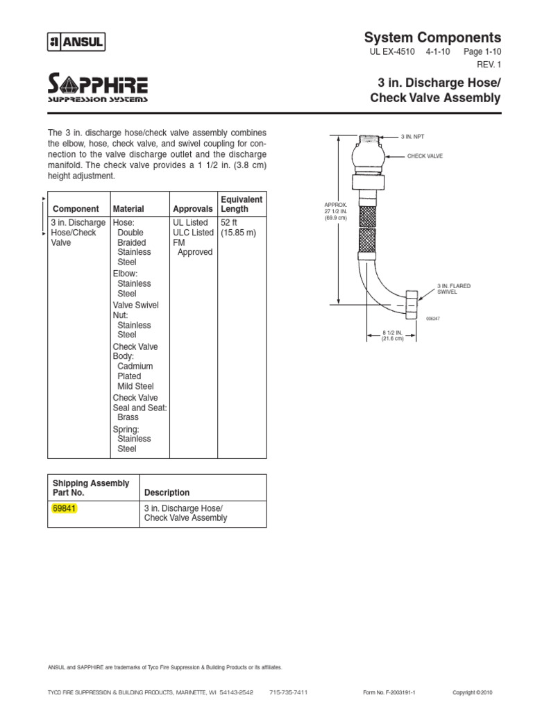 Discharge Hose-Check Valve Assembly | PDF | Valve | Mechanical Engineering
