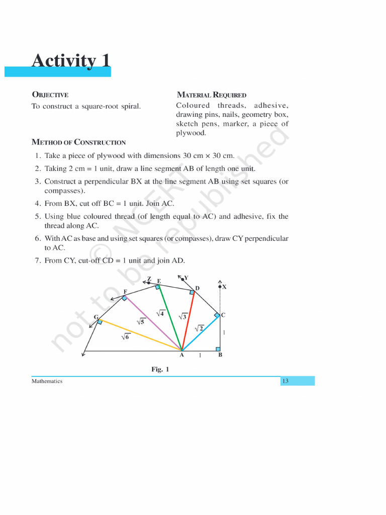 Class 9 Maths Lab Activity | PDF