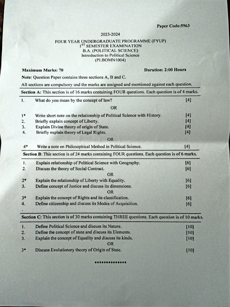 23-24 Pol Science | PDF | Political Science | Concept