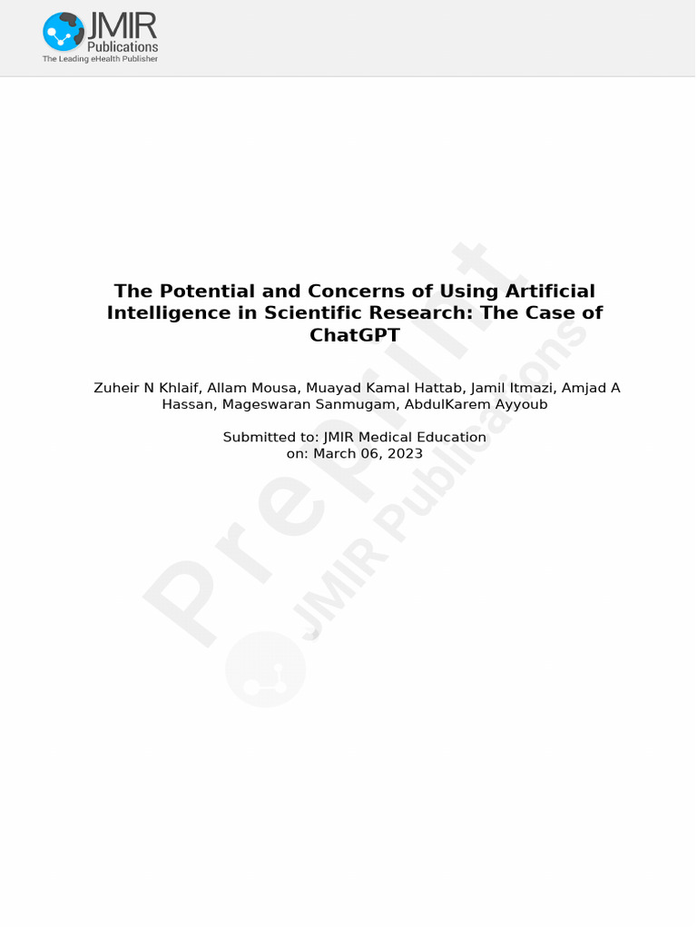 The Potential and Concerns of Using Artificial | PDF | Data | Methodology