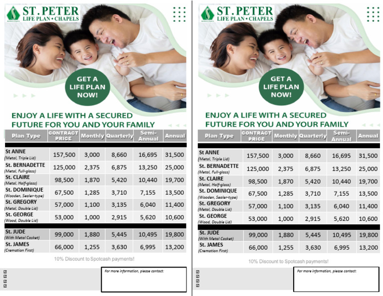 ST Peter FLYER Single MARCH 2023 | PDF | Coffin | Cultural Aspects Of Death