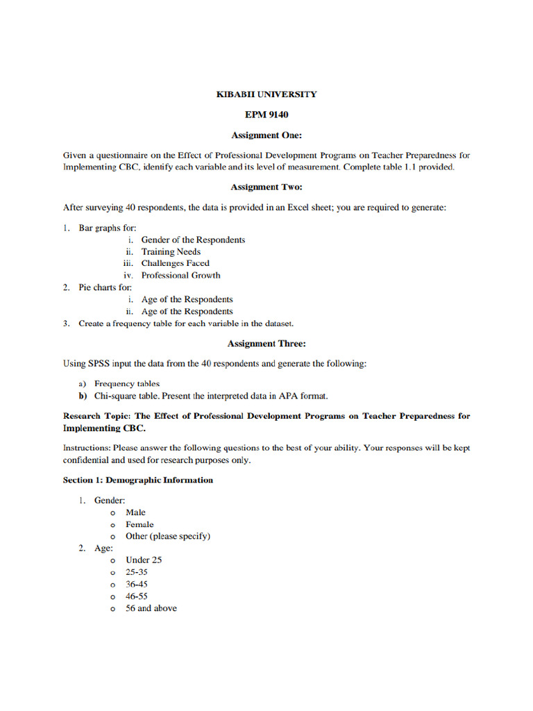 EPM 9140-25 Assignment 1 | PDF