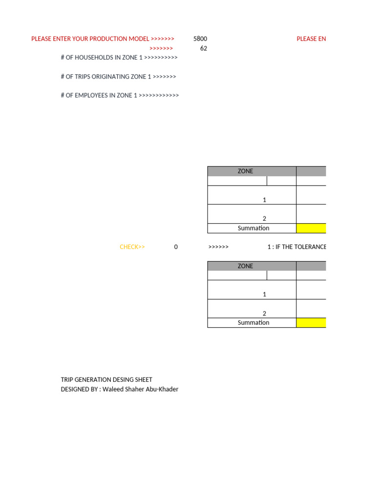 Traffic Excel Design Sheet | PDF | Transport | Mathematical Analysis