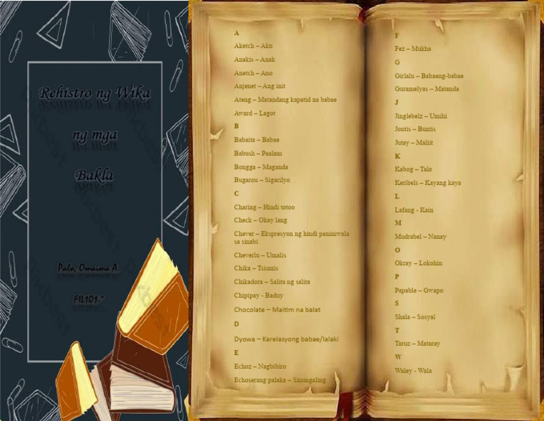 FIL101 Dictionary | PDF