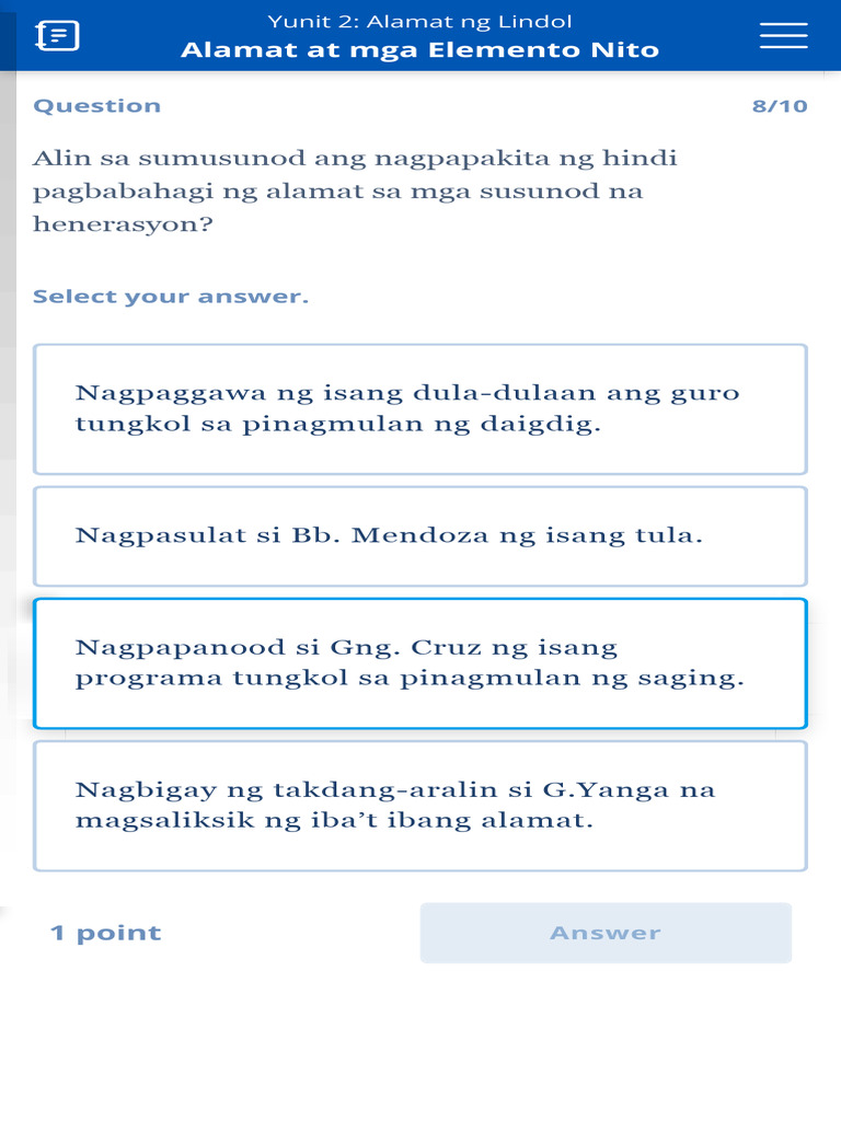 Alamat at Mga Elemento Nito Learn 2 | PDF