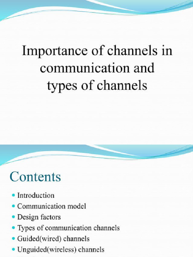 Communication Channels & Types | PDF