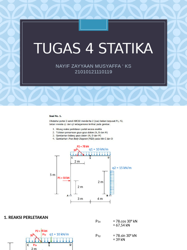78 - Nayif Zayyaan M - TUGAS 4 STATIKA | PDF