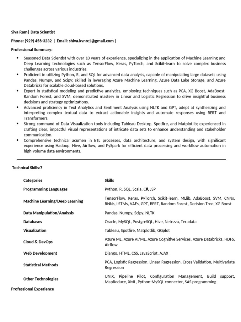 Siva Ram Korakutty | PDF | Machine Learning | Analytics