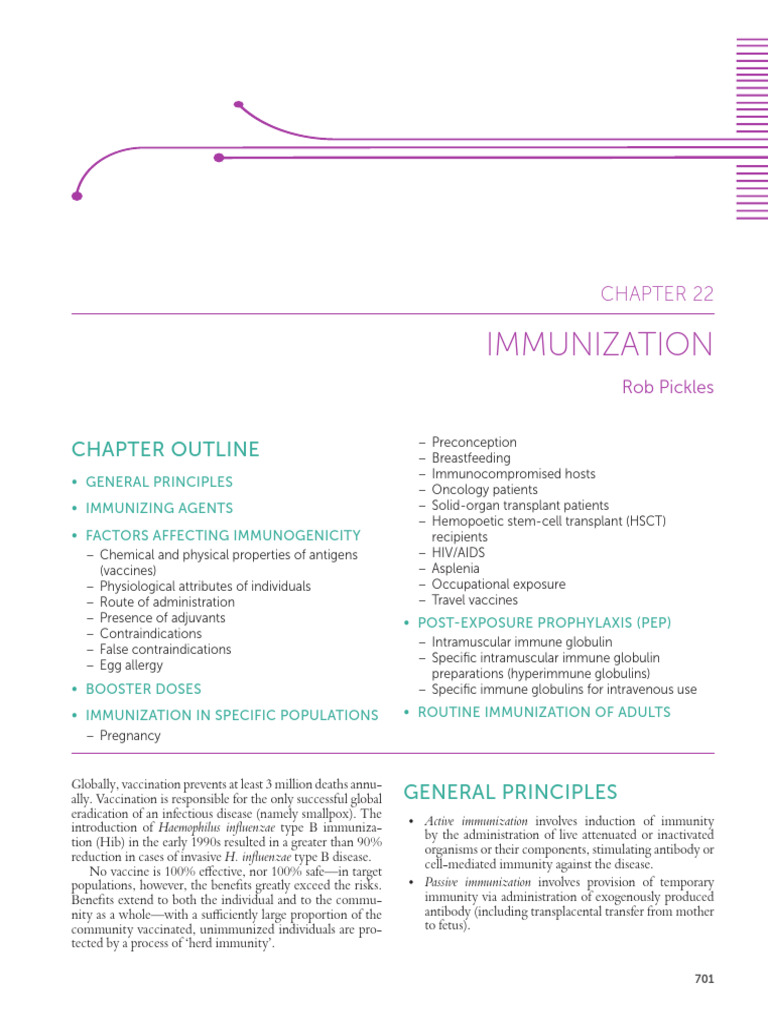 Essentials of Internal Medicine - Chapter 22 - Immunization | PDF | Vaccines | Clinical Medicine