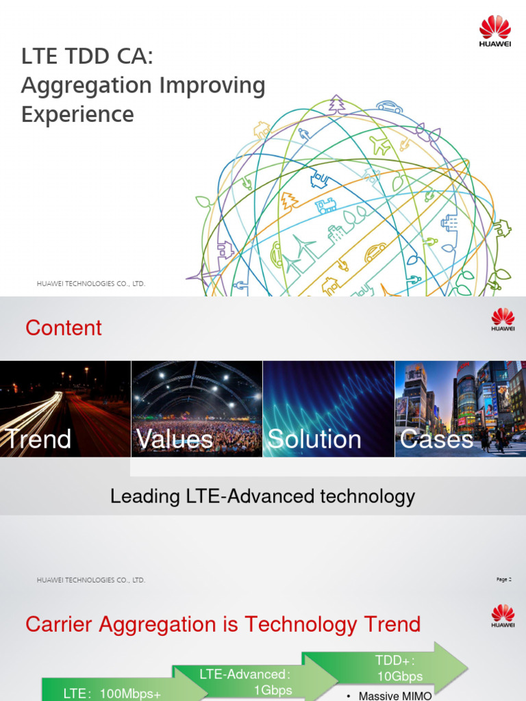 Huawei LTE TDD CA Solution Overview | PDF | Lte (Telecommunication) | Lte Advanced
