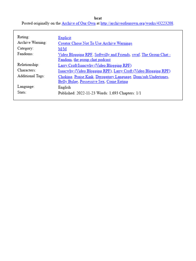 brat | PDF | Human Anatomy