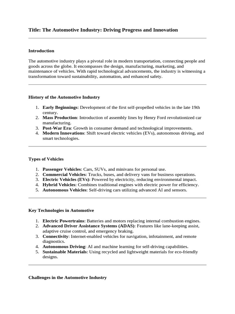 automotive | PDF | Electric Vehicle | Car