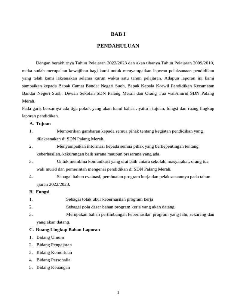 Laporan Pendidikan | PDF