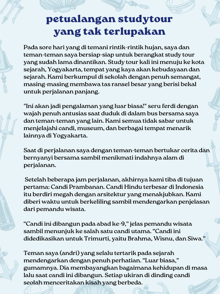 Poster Pendidikan Tema Atau Ide Sentral Puisi Gaya Gambar Tangan Ramah ...