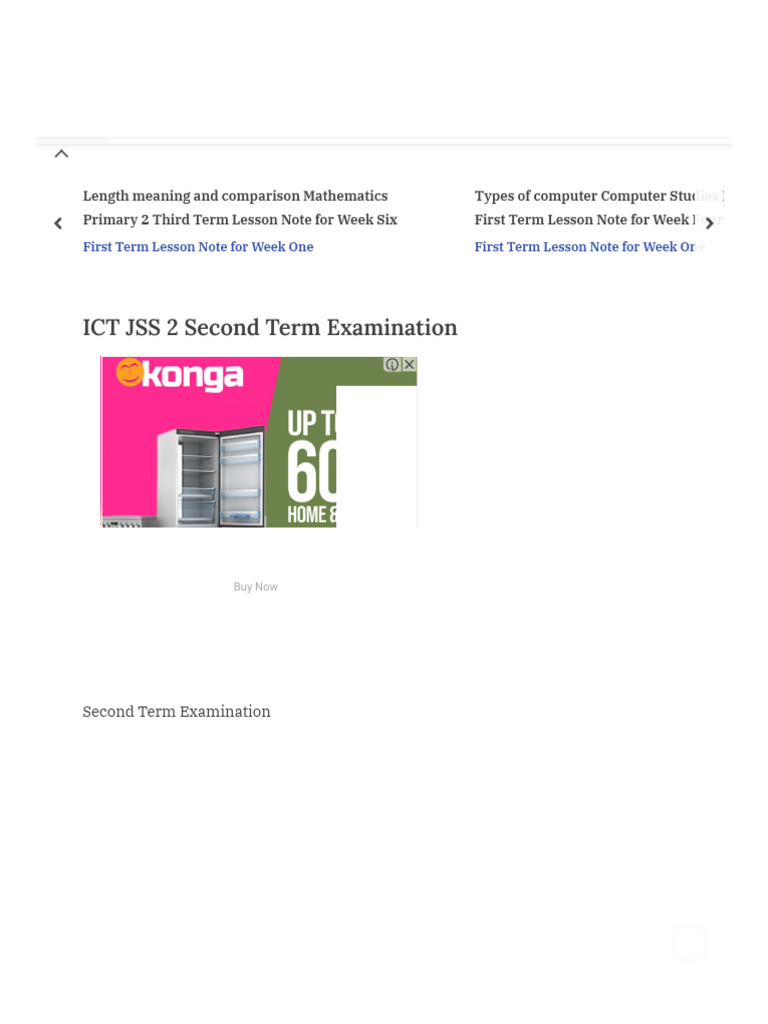 ICT JSS 2 Second Term Examination - Marvel Learn Tutors | PDF | Security Hacker | Bit