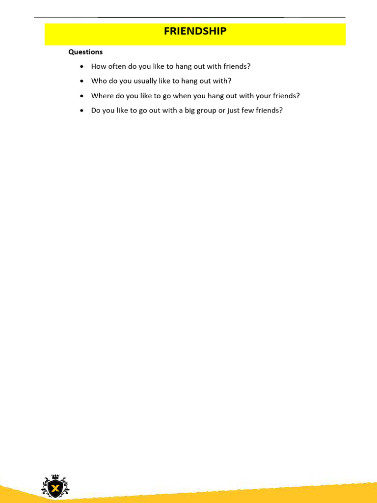 Unit 2. Friendship | PDF