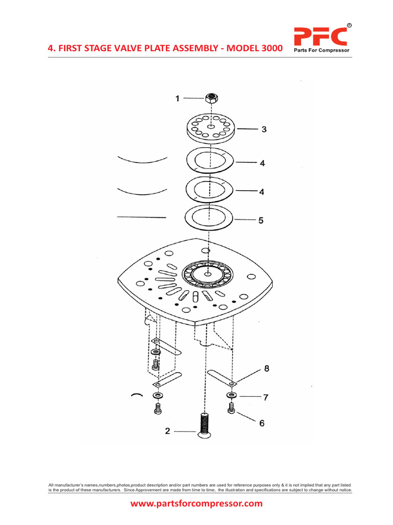 First Stage Valve Plate Assembly 3000 | PDF | Screw | Mechanical ...