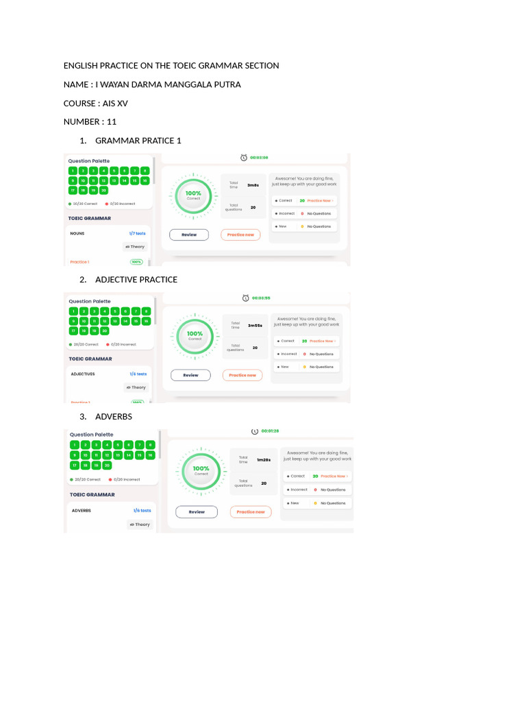 English Practice On The Toeic Grammar Section | PDF | Language Arts ...