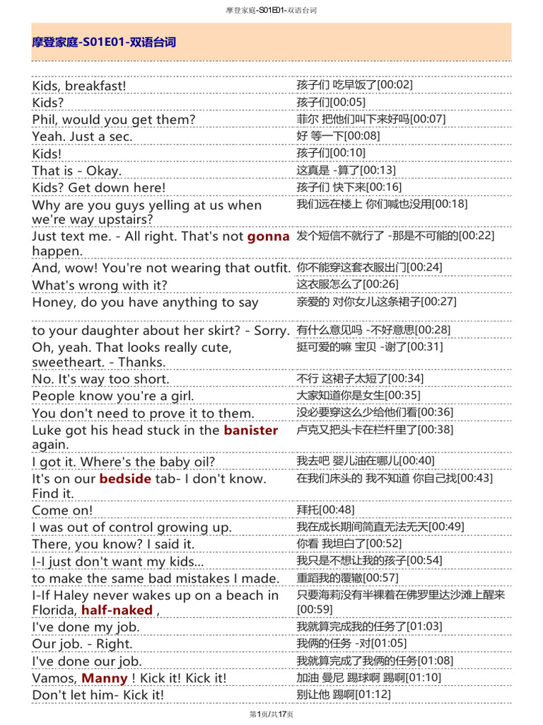 Modern Family Subtitle SE 01 | PDF | American Television Episodes