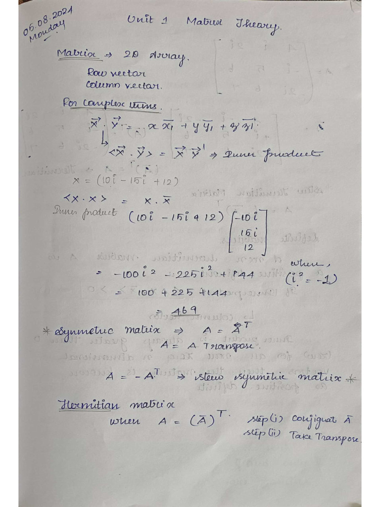 Mathematics Notes | PDF