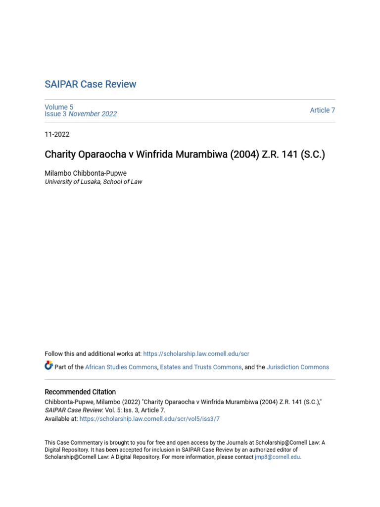 Oparaocha Estate Dispute Analysis | PDF | Statutory Interpretation | Appeal