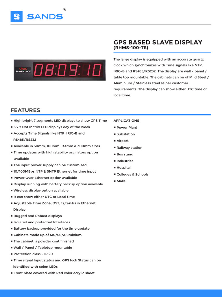 GPS Based Slave Clocks Display | PDF | Global Positioning System ...