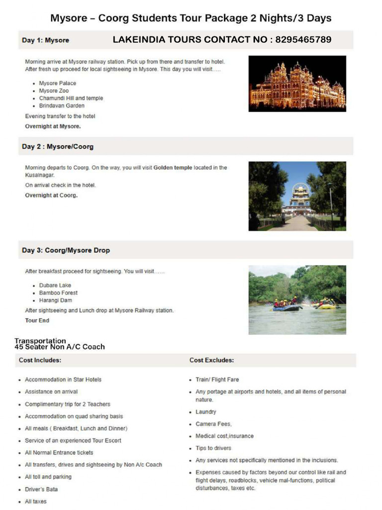 13 Mysore - Coorg 3D 2N | PDF