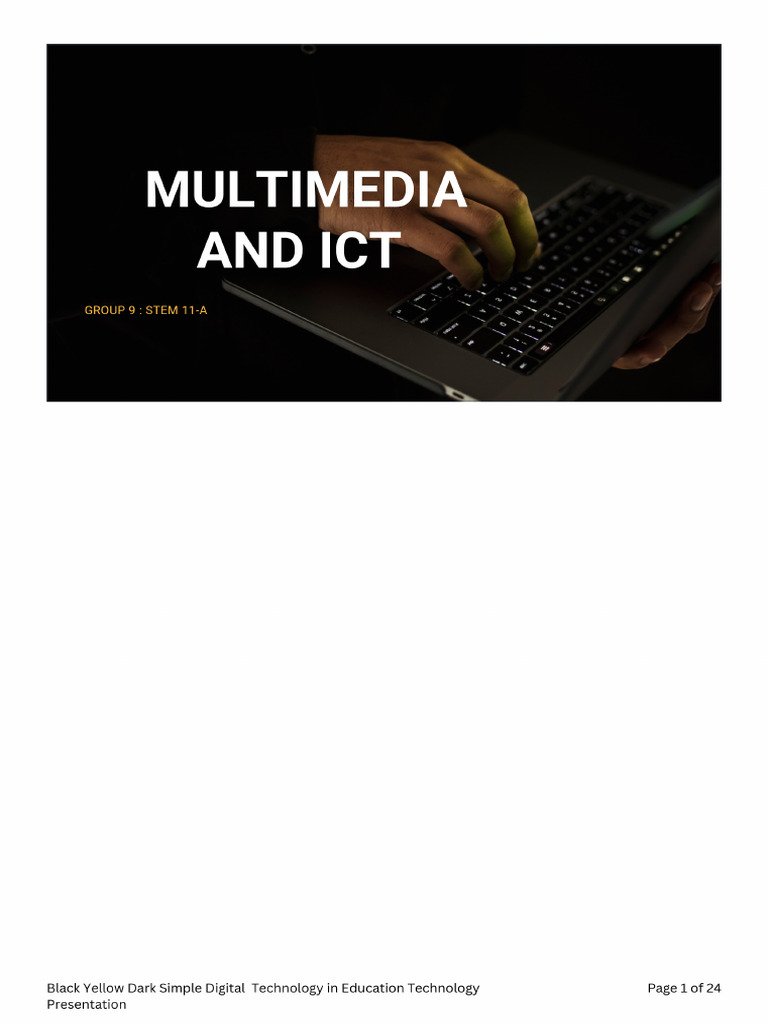 Black Yellow Dark Simple Digital Technology in Education Technology ...
