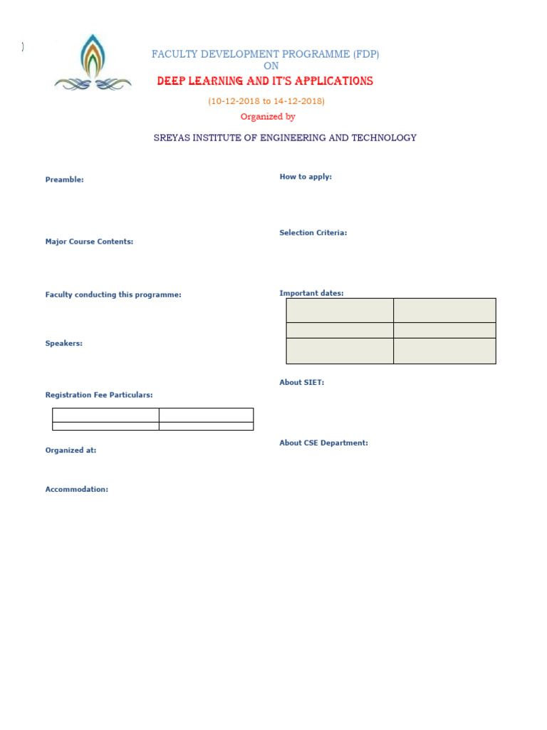 4 FDP On Deep Learning and Its Applications | PDF | Computer Vision ...
