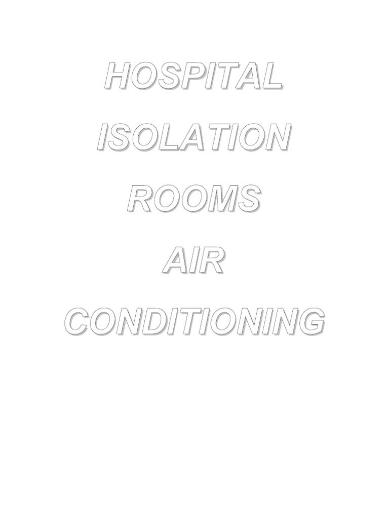 Hospital Isolation Rooms - English | PDF | Duct (Flow) | Ventilation ...