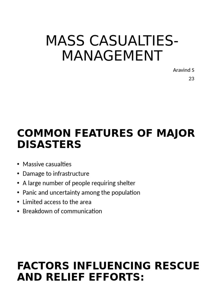 Mass Casualties Management Su 3 | PDF | Medical Specialties | Clinical ...