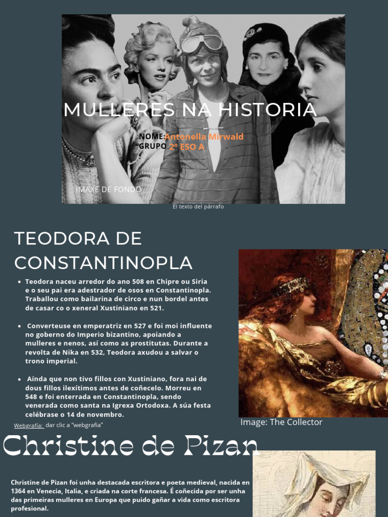Plantilla Mulleres Historia Geo - Christinedepizandf | PDF