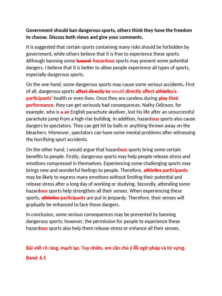 Dangerous Sports: Ban or Freedom? | PDF