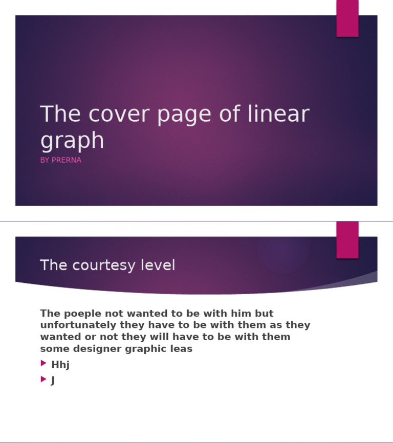The Cover Page of Linear Graph: by Prerna | PDF