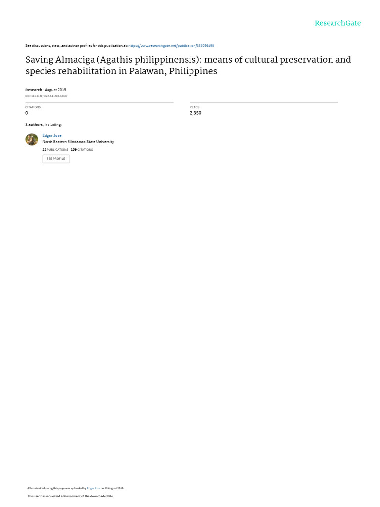 Almaciga | PDF | Plant Nursery | Logging