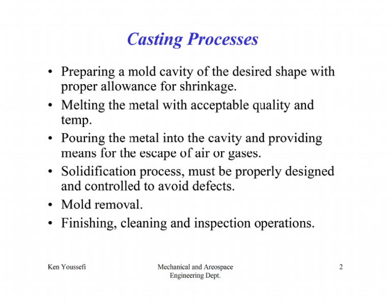Casting Processes | PDF
