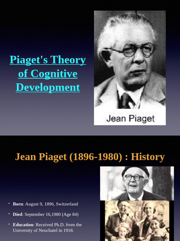 Piagets Theory of Cognitive Development | PDF | Schema (Psychology) | Cognitive Development