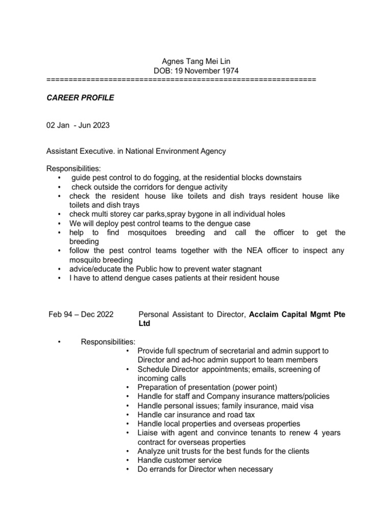 agnes resume | PDF