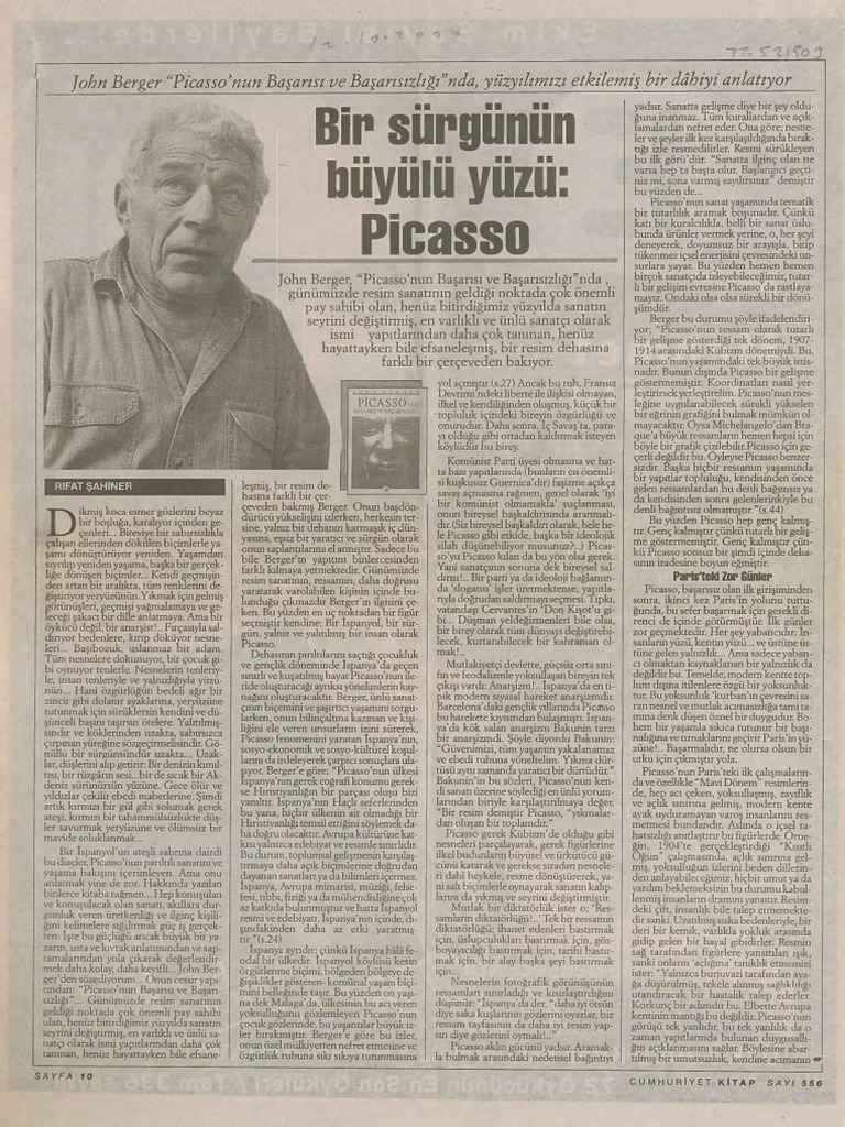 John Berger Picassonun Basarisi Ve Basar | PDF
