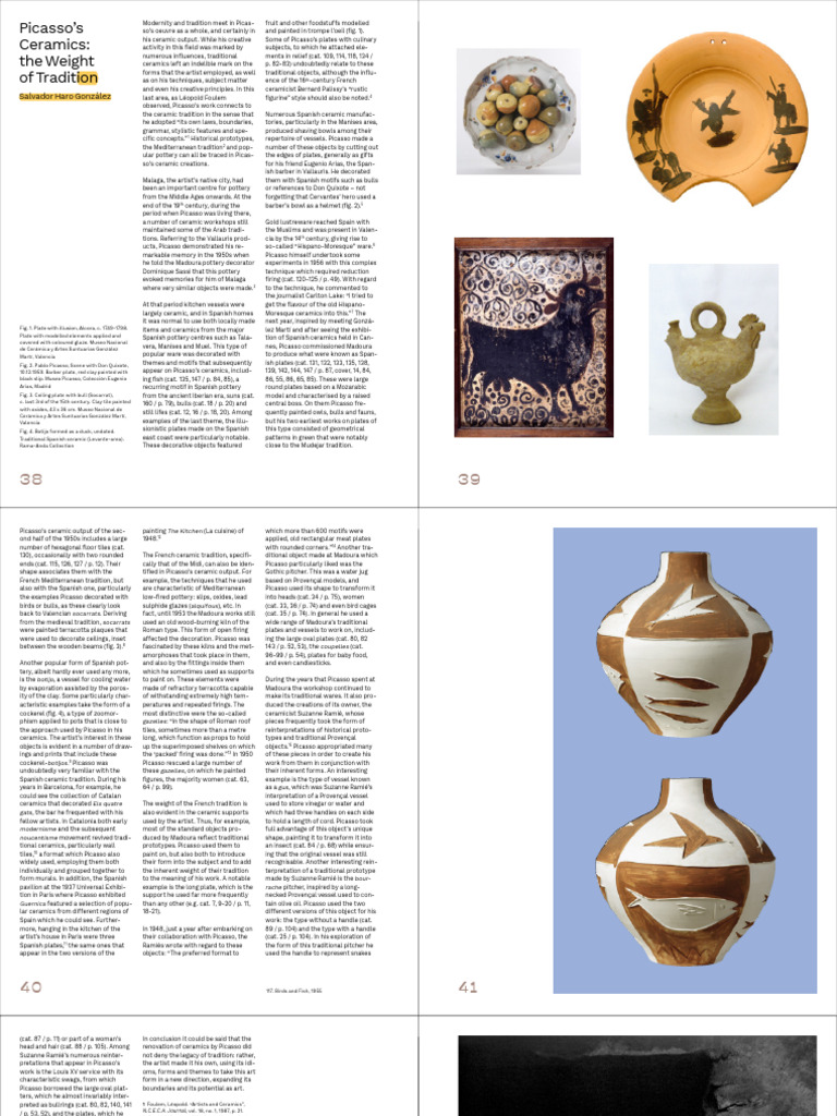 Picassos Ceramics The Weight of Traditi | PDF | Pablo Picasso | Pottery