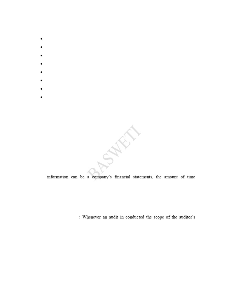 BACT 311 Topic 1 AN OVERVIEW OF AUDITING | PDF | Audit | Financial ...