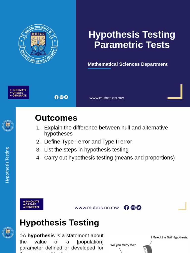 Hypothesis Testing - Means & Proportions - Part A | PDF | Statistical ...