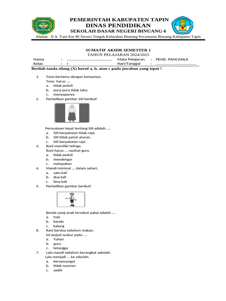 Sas 1 Pancasila | PDF | Seni & Disiplin Bahasa | Seni